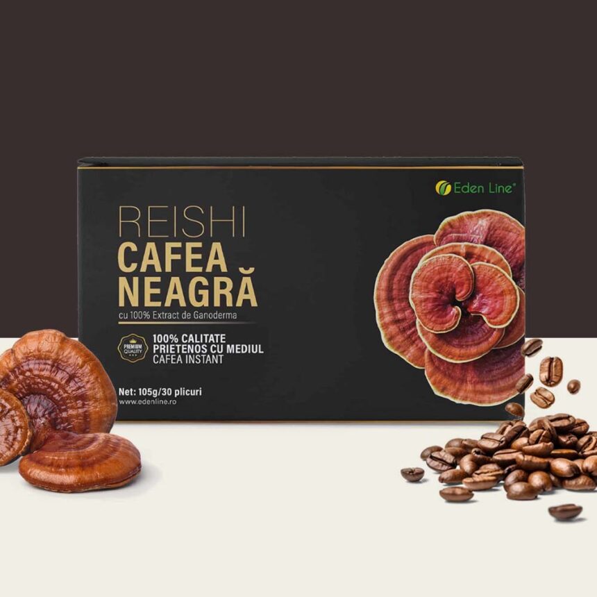 Cafea Neagră cu Ganoderma - 3 Cutii (90 plicuri) - Mendo